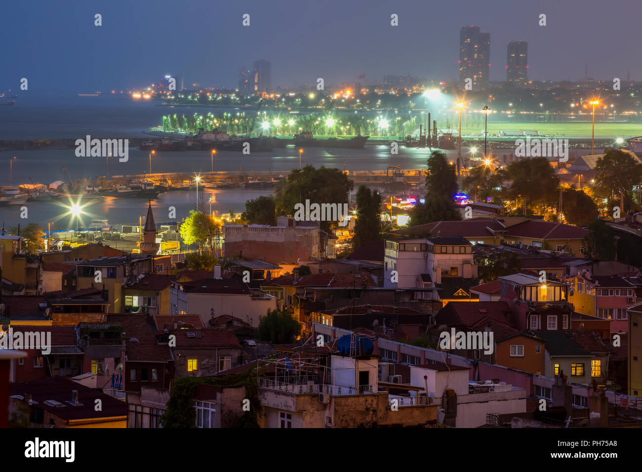 Evening view of Istanbul, Turkey Stock Photo - Alamy