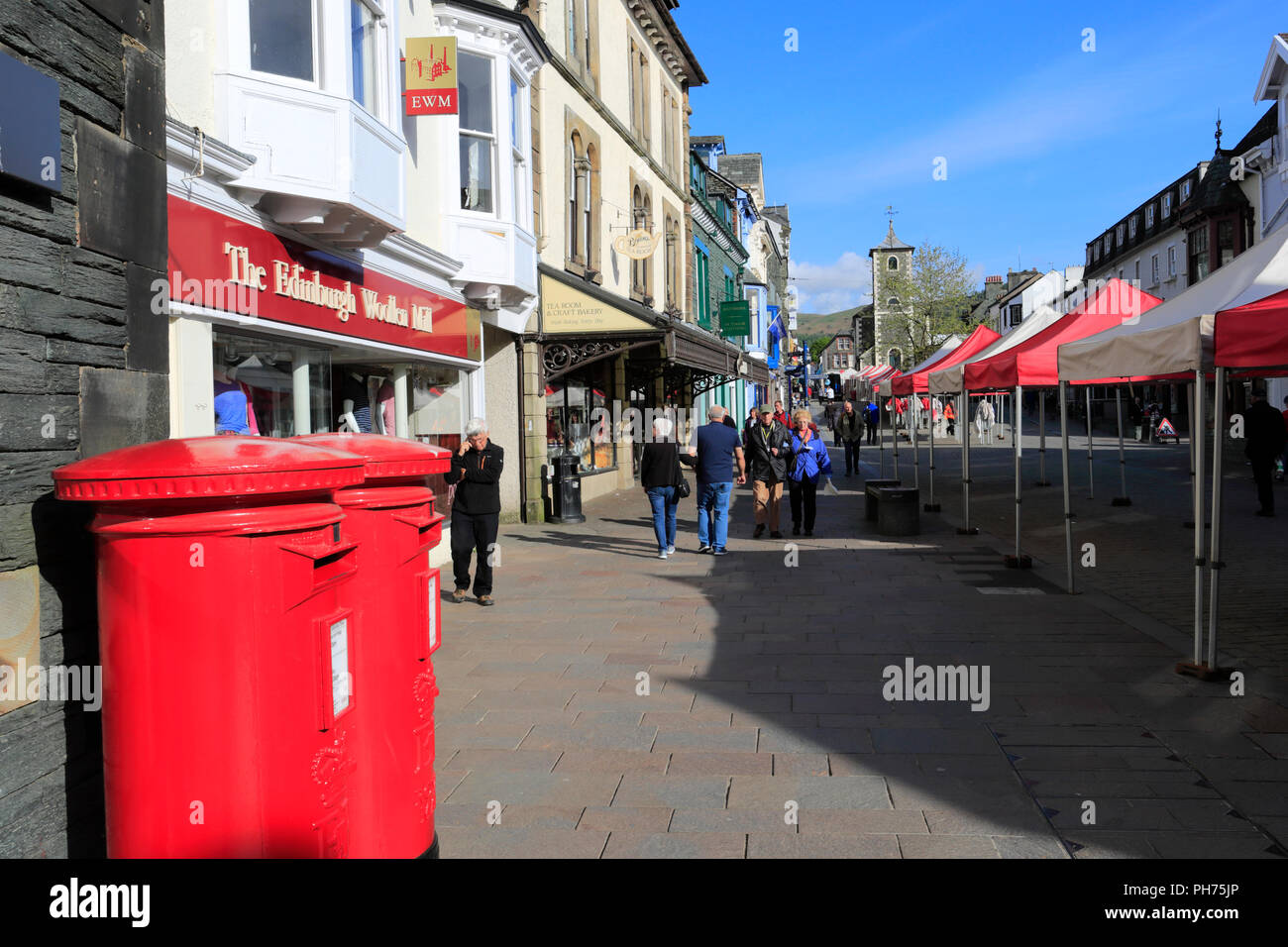 View of Keswick town, Lake District National Park, Cumbria County ...