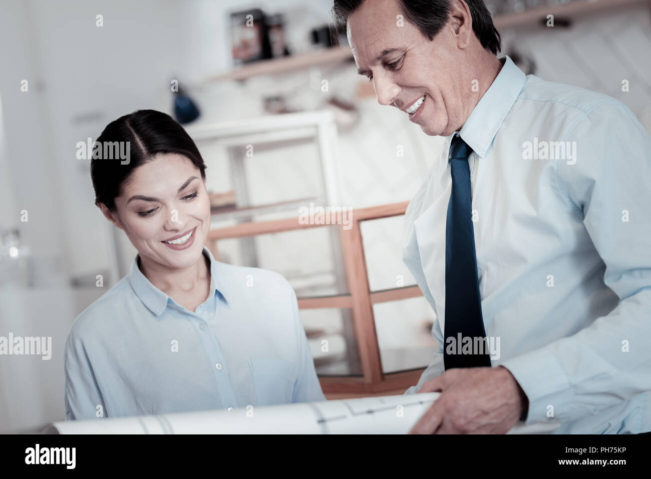 Cheerful work atmosphere hi-res stock photography and images - Alamy