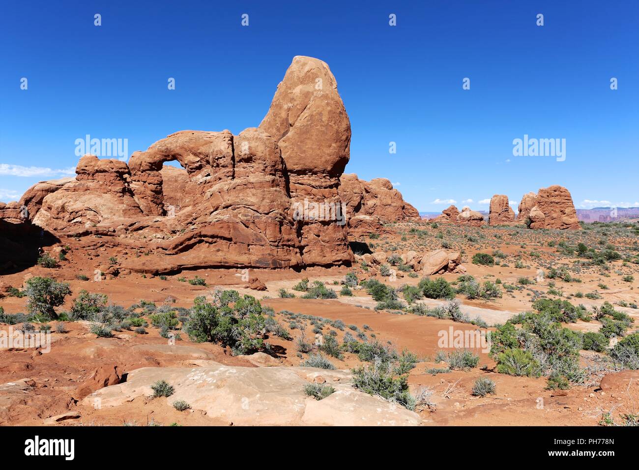 the Turret Arch at arches national park utah USA Stock Photo - Alamy