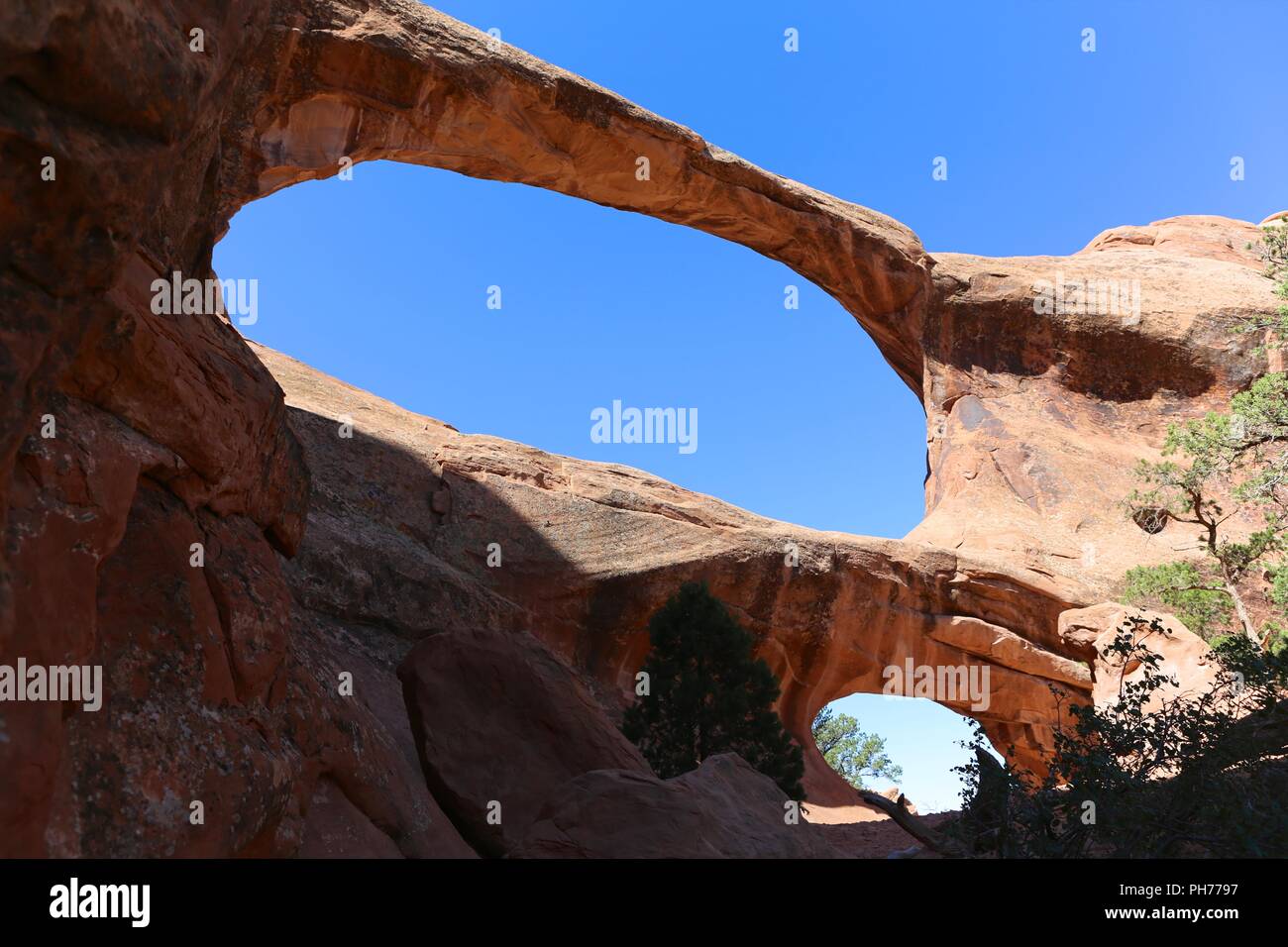 double O arch at arches national park USA Stock Photo - Alamy