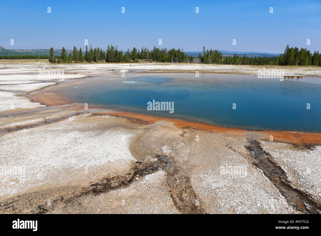 beautiful pool at the yellowstone national park USA Stock Photo - Alamy