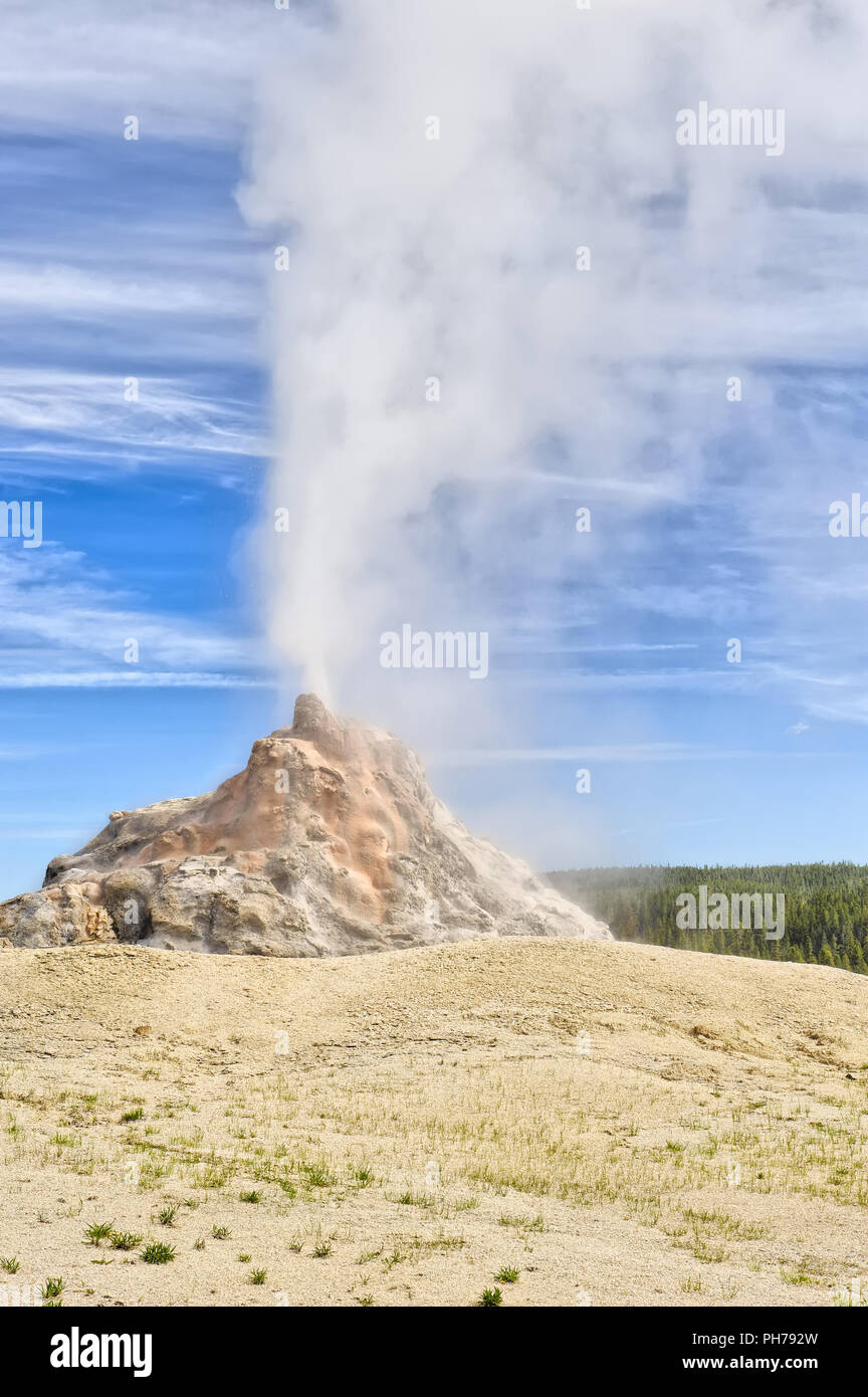White Dome Geyser Stock Photo - Alamy