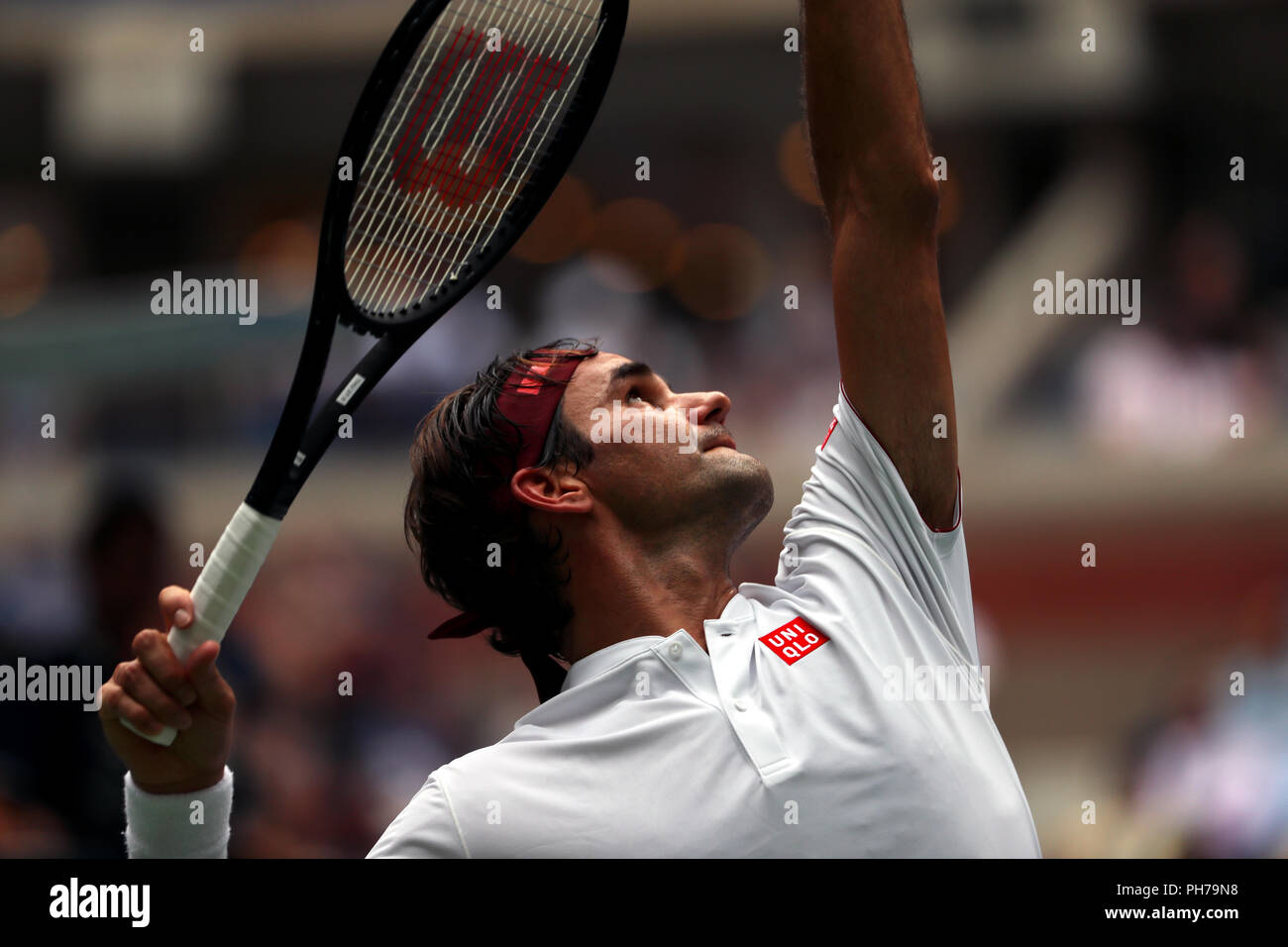 Front View Federer Serve