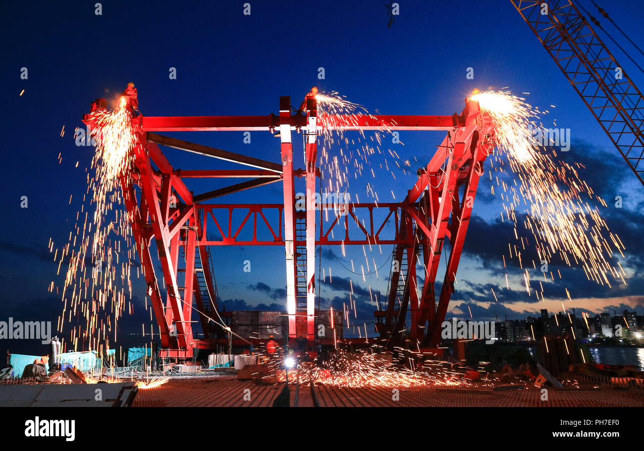 Male. 3rd July, 2018. Photo taken on July 3, 2018 shows the under ...