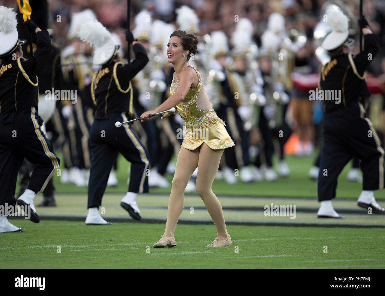 August 30, 2018: The Purdue Golden Girl performs during NCAA football ...