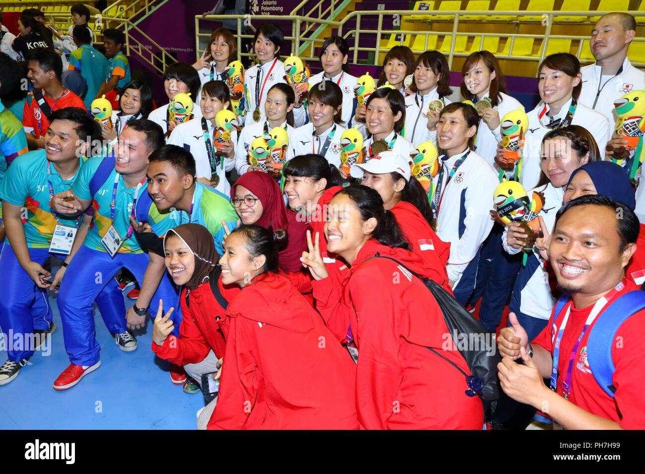 Jakarta, Indonesia. 30th Aug, 2018. Japan team group (JPN) Handball ...