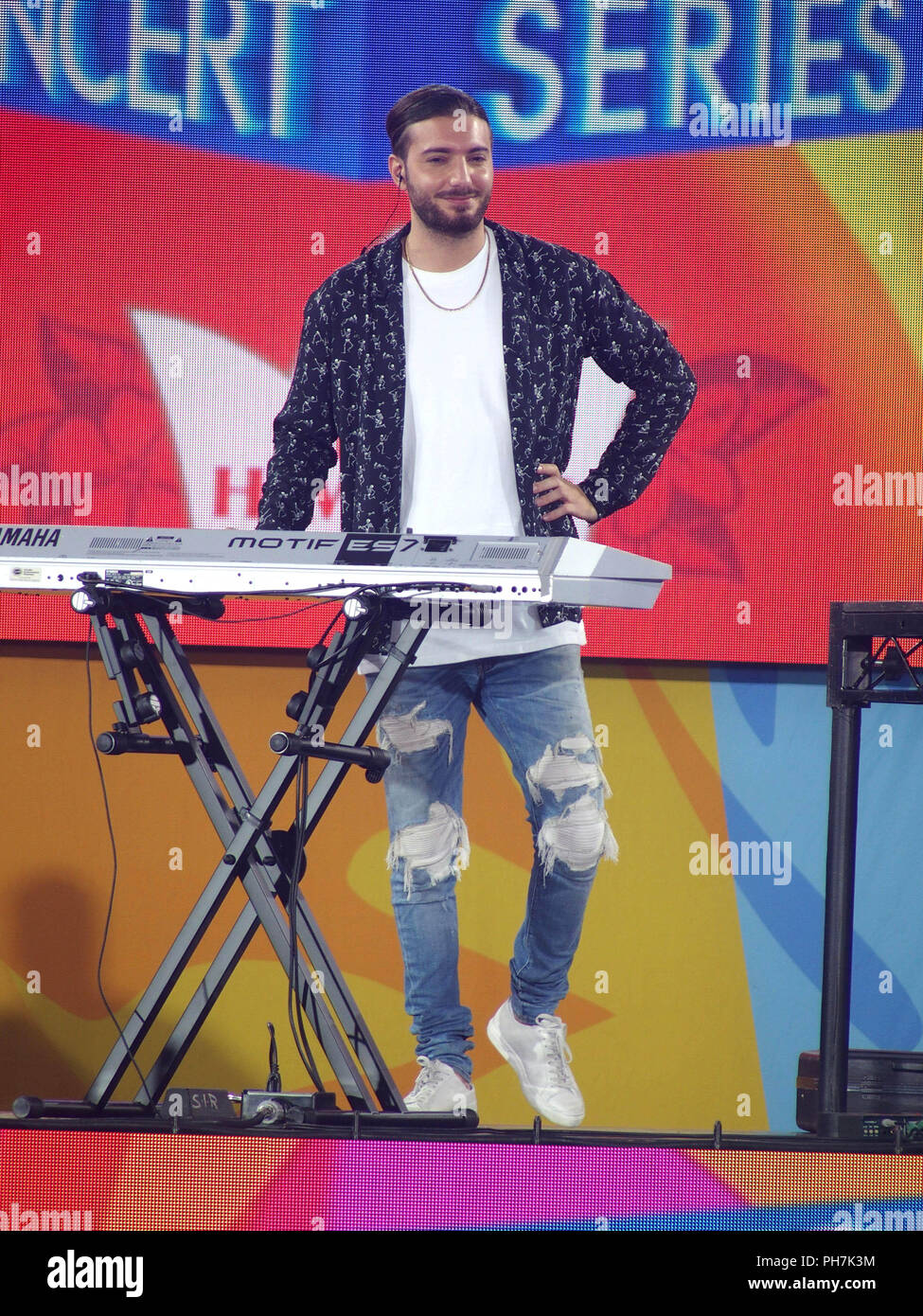 New York, New York, USA. 31st Aug, 2018. Alesso performs in New York's Central Park for the Good ...