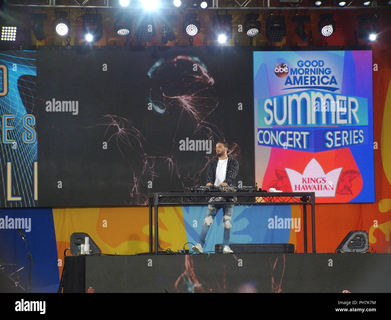 New York, New York, USA. 31st Aug, 2018. Alesso performs in New York's Central Park for the Good ...