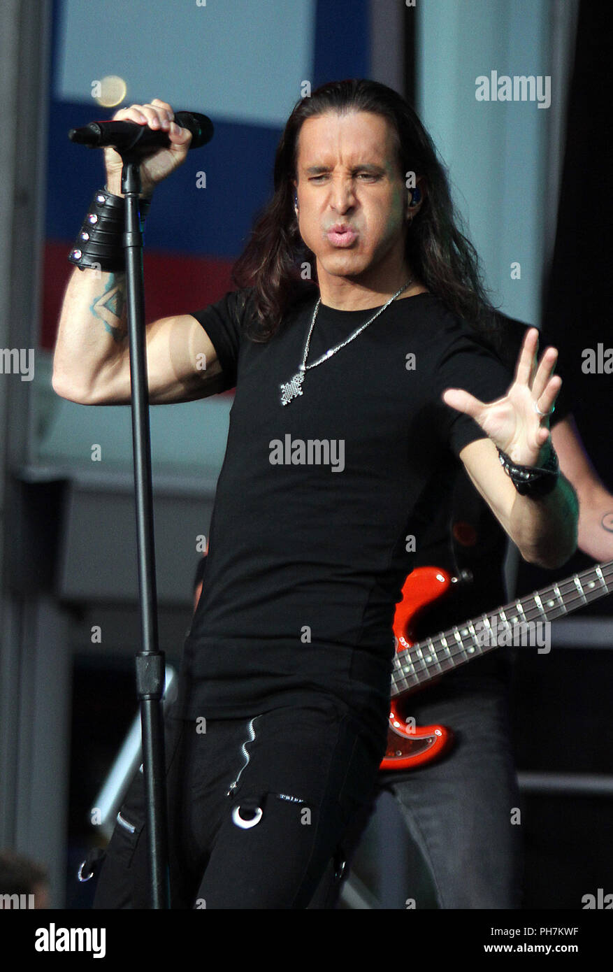 New York, NY, USA. 31st Aug, 2018. Scott Stapp performs on Fox ...