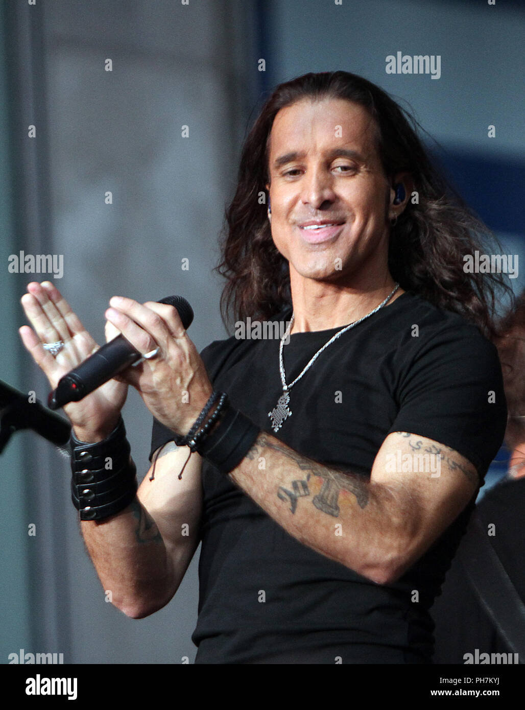 New York, NY, USA. 31st Aug, 2018. Scott Stapp performs on Fox ...