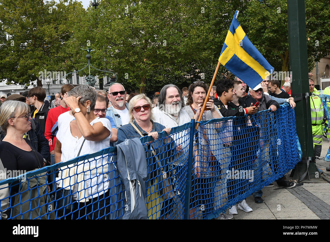 Malmo/Malmoe/MalMö/Sweden 31.August 2018 .100 of Swedish police stand ...