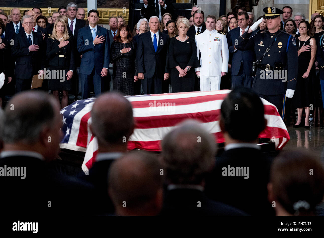 Washington. 31st Aug, 2018. From left, Senate Majority Leader Mitch ...