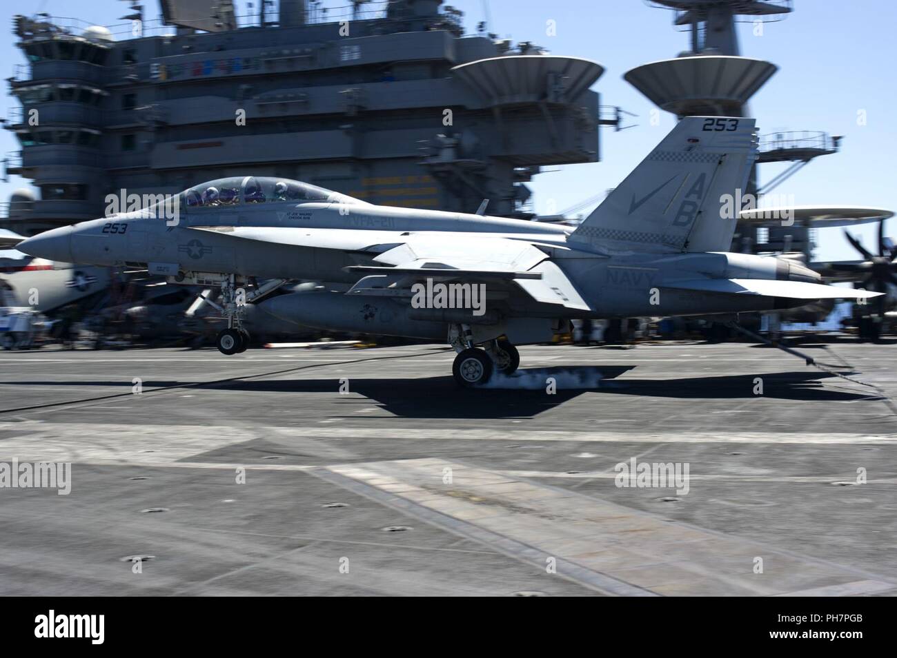 MEDITERRANEAN SEA (June 26, 2018) An F/A-18F Super Hornet, assigned to ...
