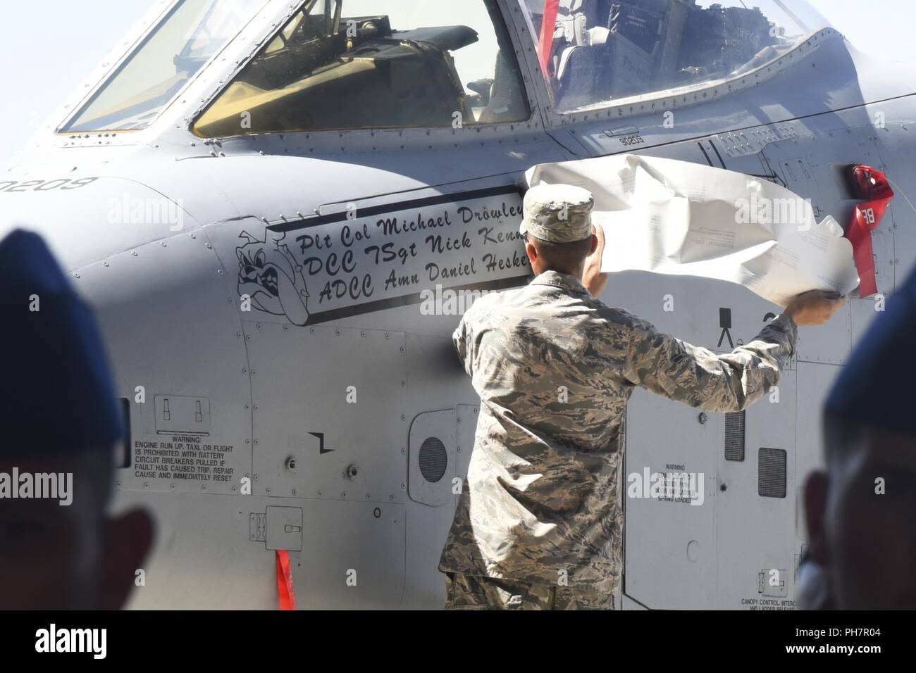 U.S. Airman Daniel Heskett, 355th Aircraft Maintence Squadron crew ...