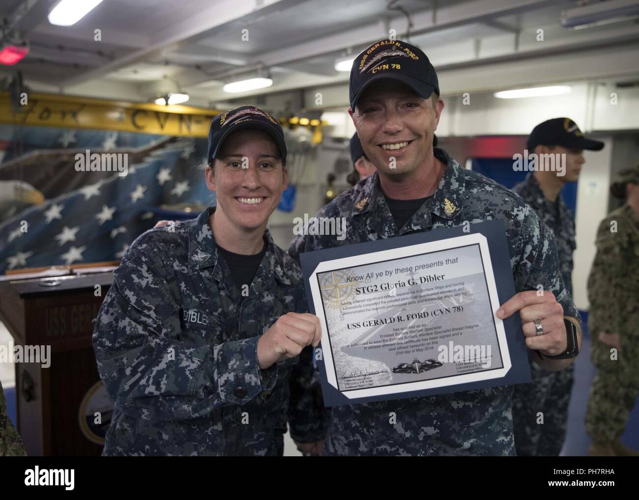 NORFOLK, Va. (June 29, 2018) Sonar Technician (Surface) 2nd Class ...