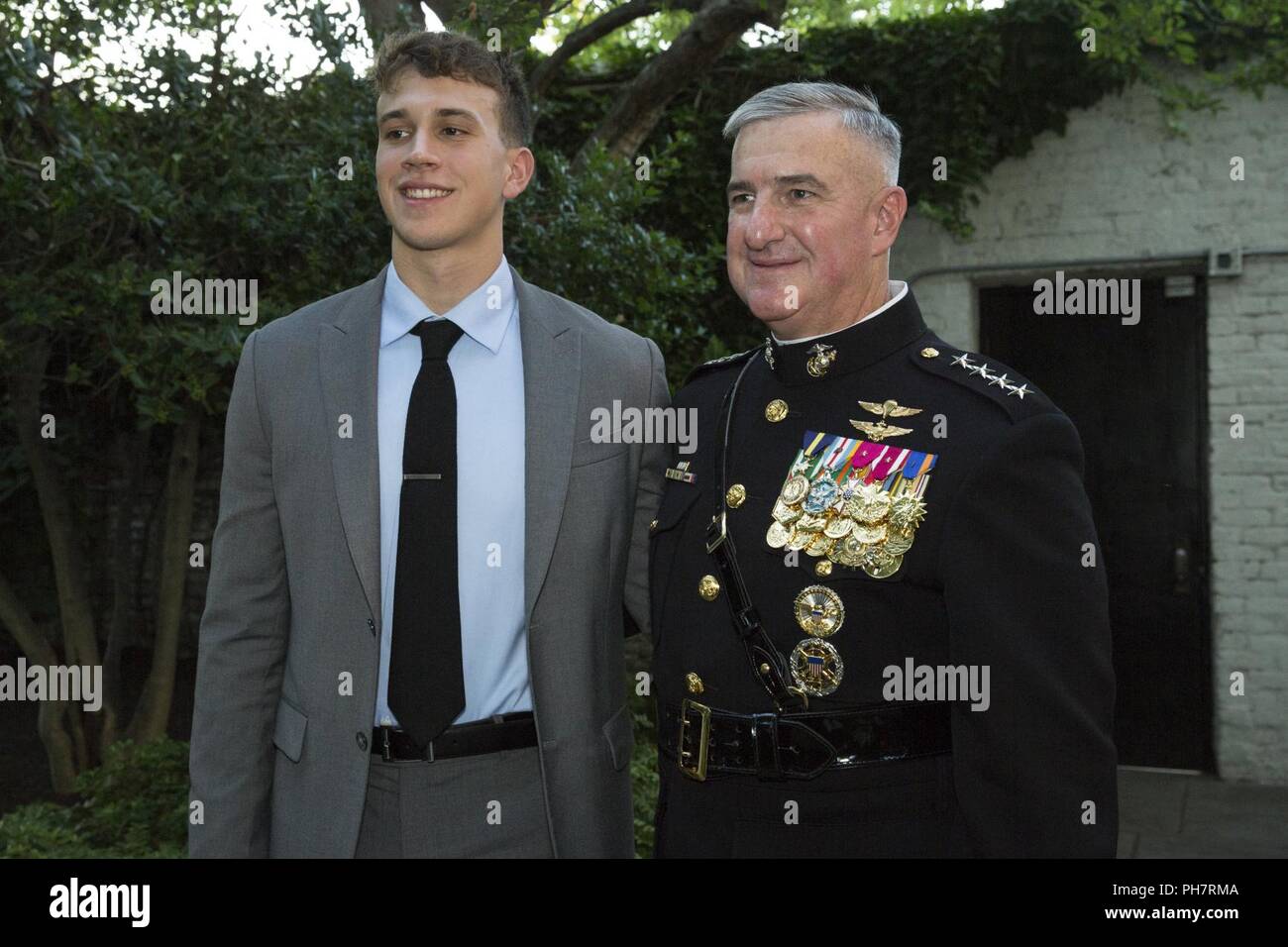 Assistant Commandant of the Marine Corps Gen. Glenn M. Walters, right ...