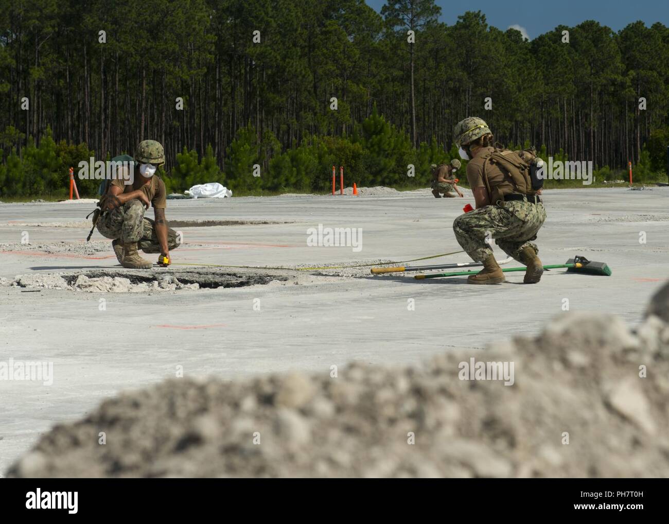 TYNDALL AIR FORCE BASE, Fla. (Jun. 28, 2018) Seabees assigned to Naval ...