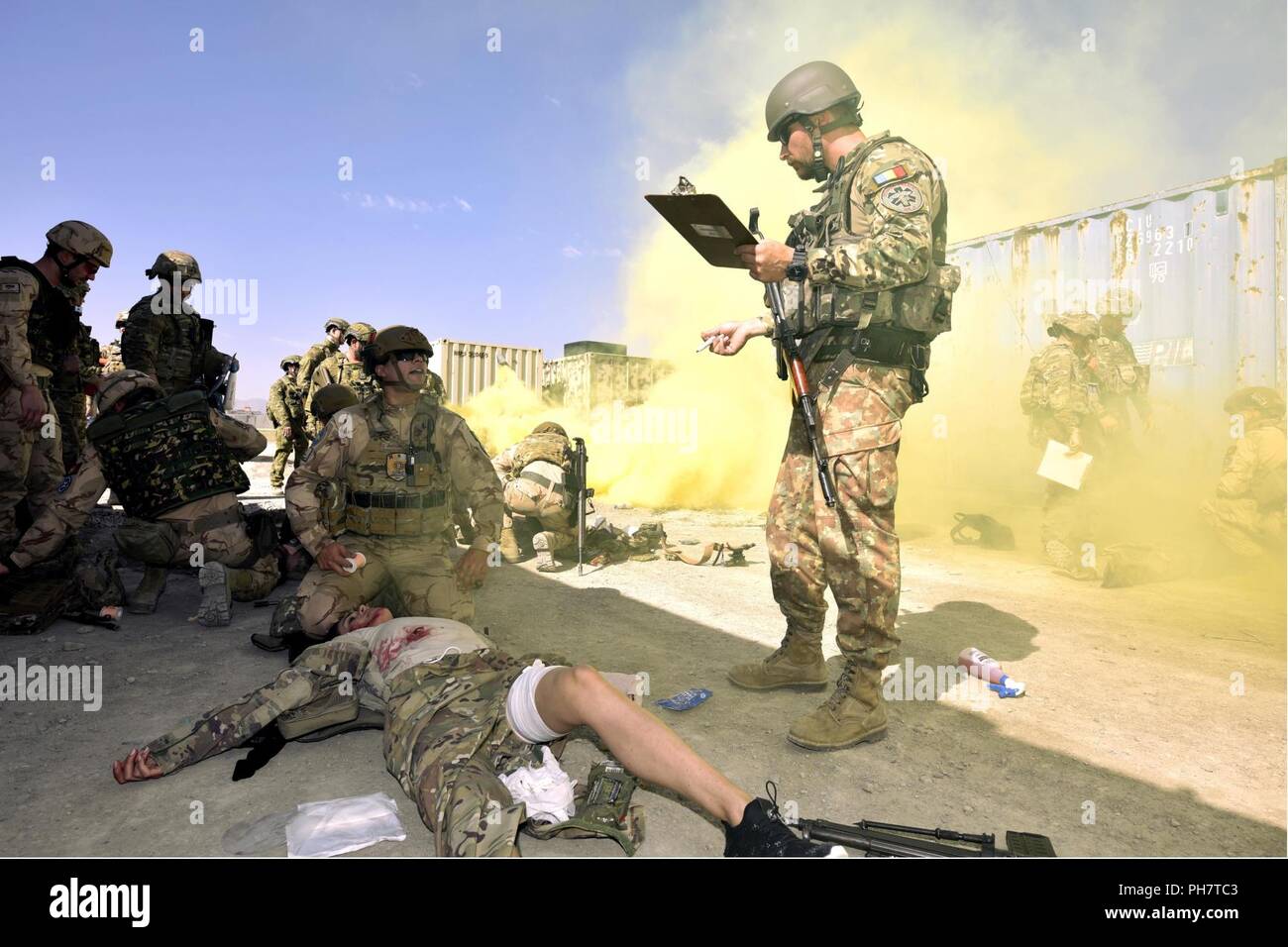 Tactical combat casualty care tccc field training exercise hi-res stock ...