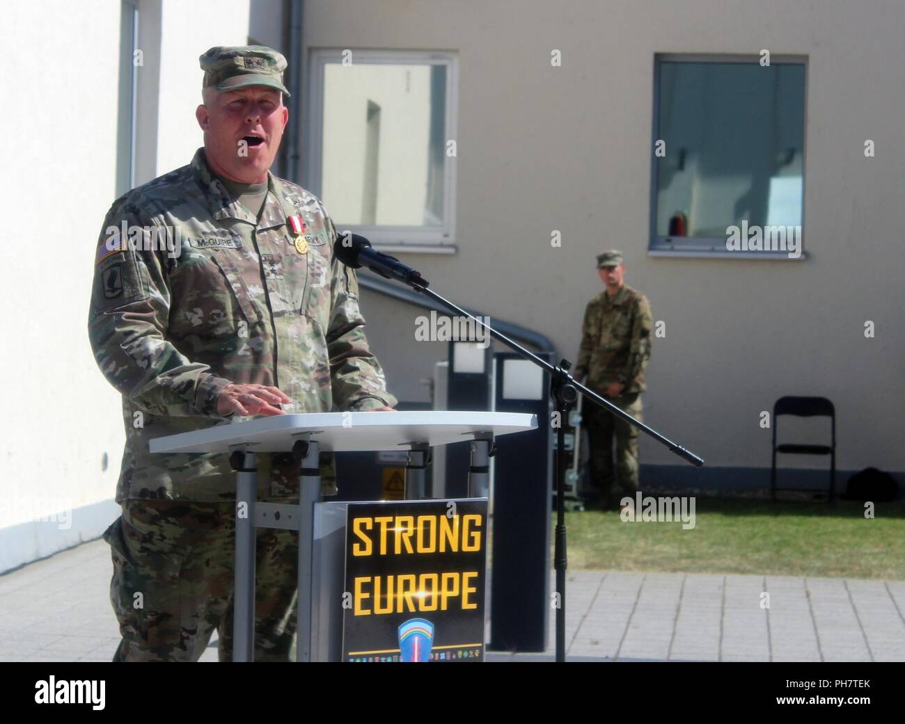 Major General(MG) Timothy McGuire, outgoing US Army Europe Stock Photo ...