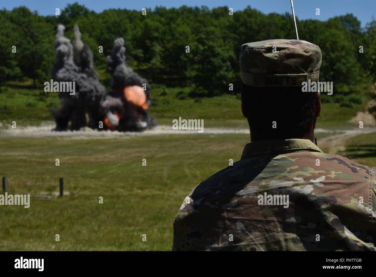 New York Army National Guard Spc. Shawn Watts, assigned to the 1108th ...