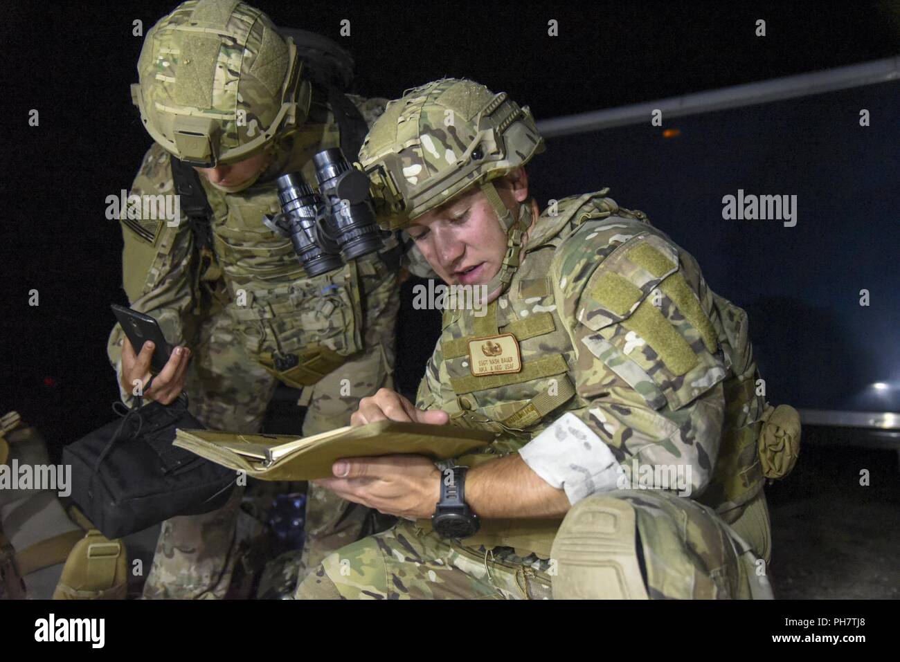 Staff Sgt. Nash Bauer, an Explosive Ordnance Disposal technician with ...