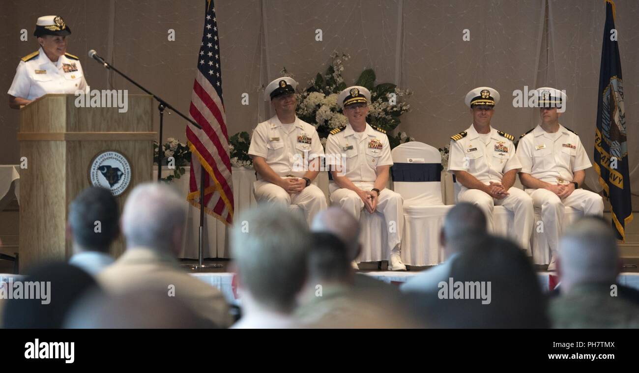 U.S. Navy Rear Adm. Babette Bolivar, Navy Region Southeast commander ...