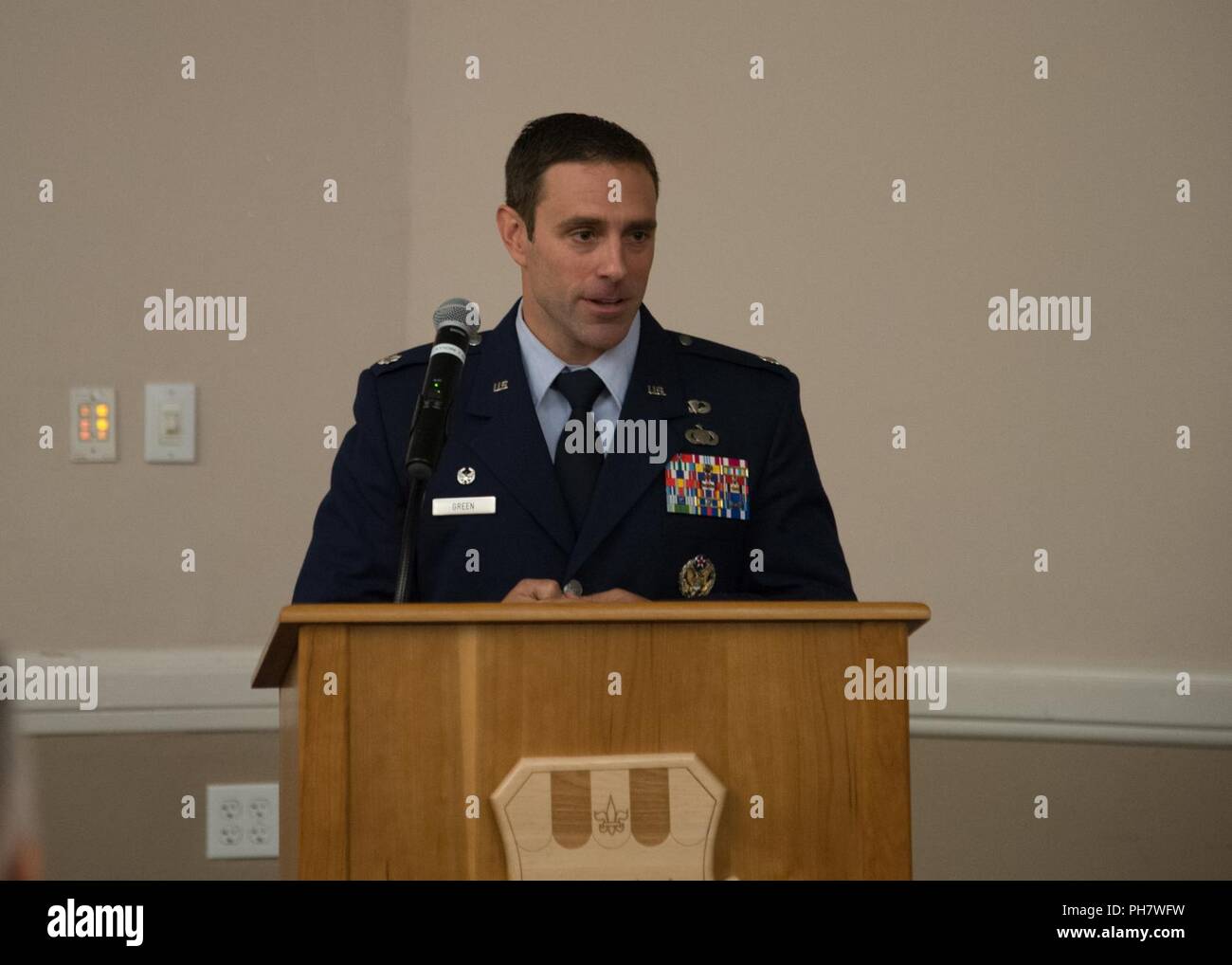 Maj Steven Green Jr, 2nd Contracting Squadron commander, assumes ...