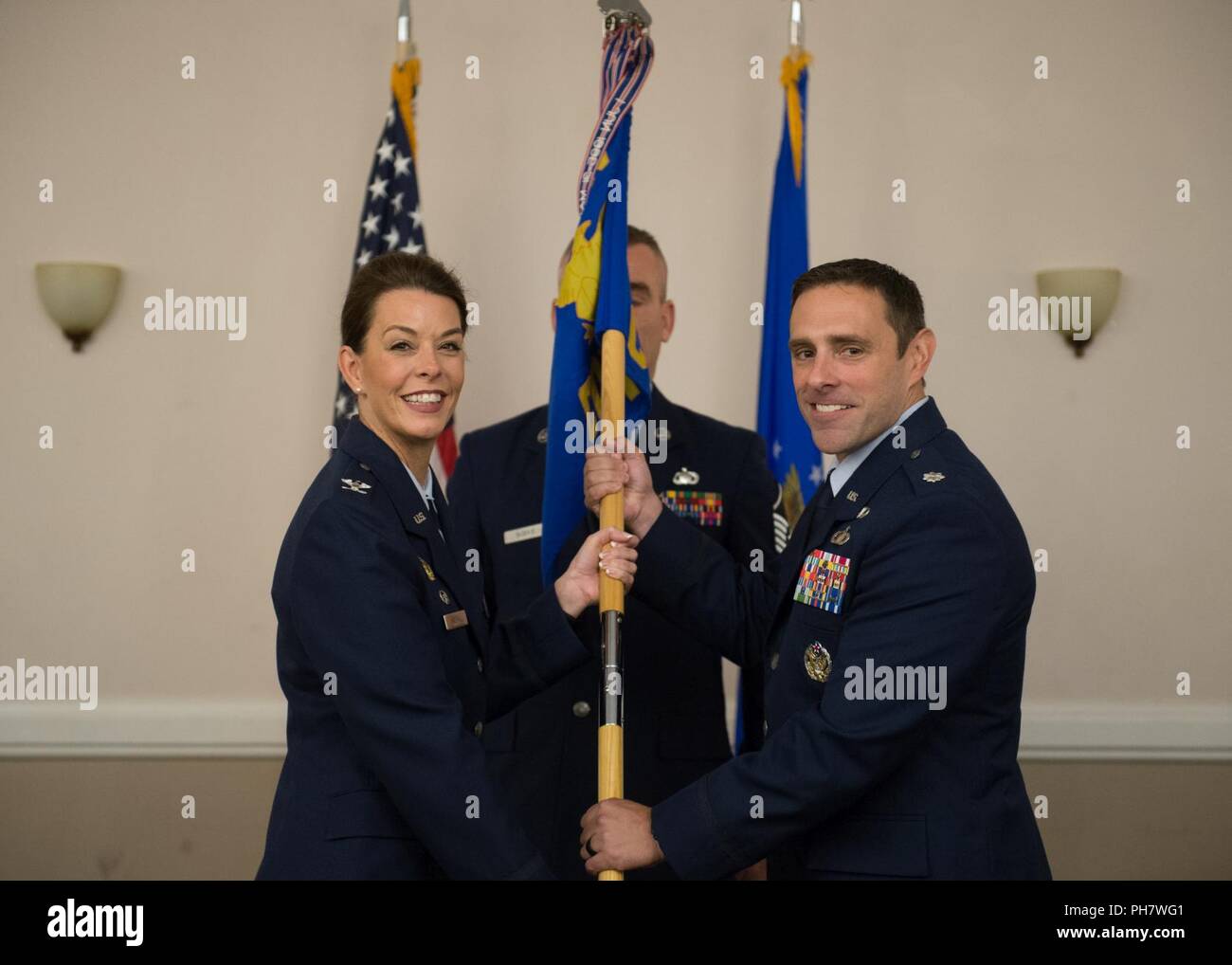 Maj Steven Green Jr, 2nd Contracting Squadron commander, assumes ...