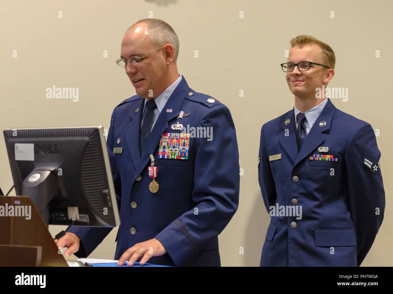 U.S. Air Force Lt. Col. Jerry Hambright, outgoing 81st Communications ...