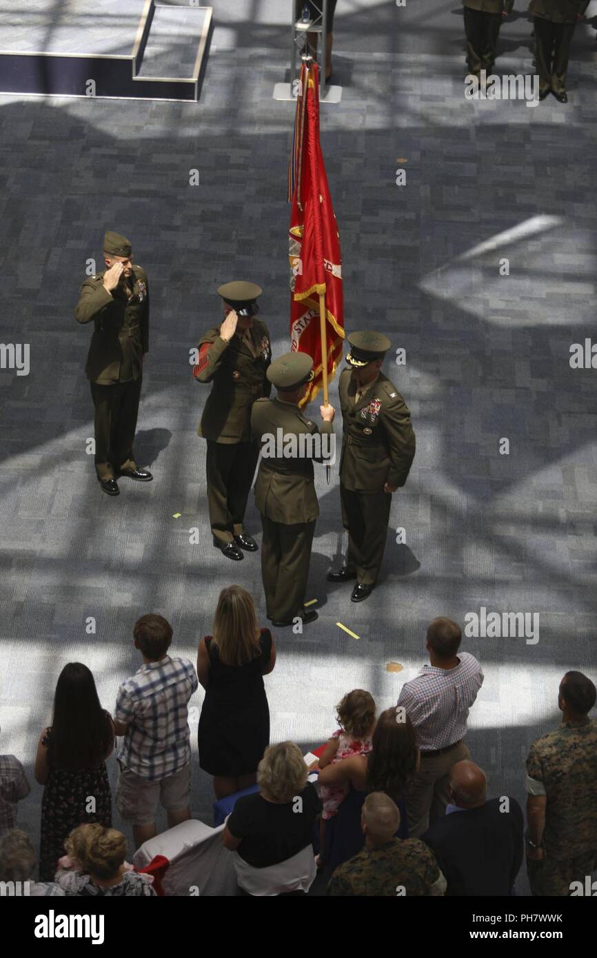 U.S. Marine Col. Michael H. Johnson, incoming commanding officer of ...