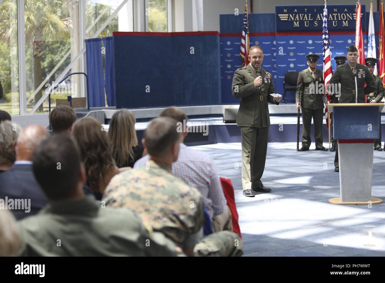 U.S. Marine Col. Michael H. Johnson, incoming commanding officer of ...