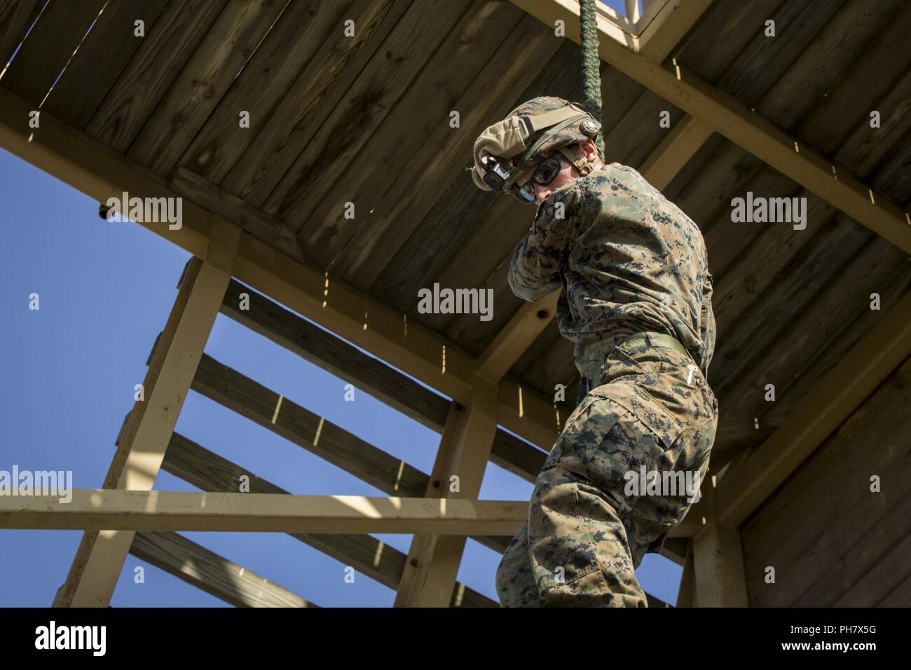 A U.S. Marine with Special Purpose Marine Air-Ground Task Force-Crisis ...