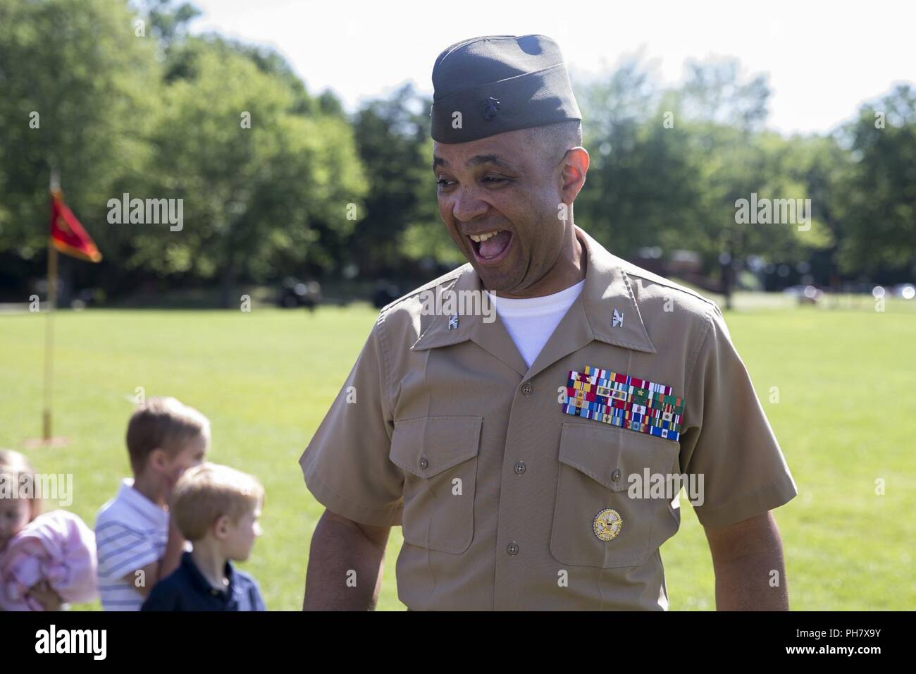 U.S. Marine Corps Col. David Everly, commanding officer, The Basic ...