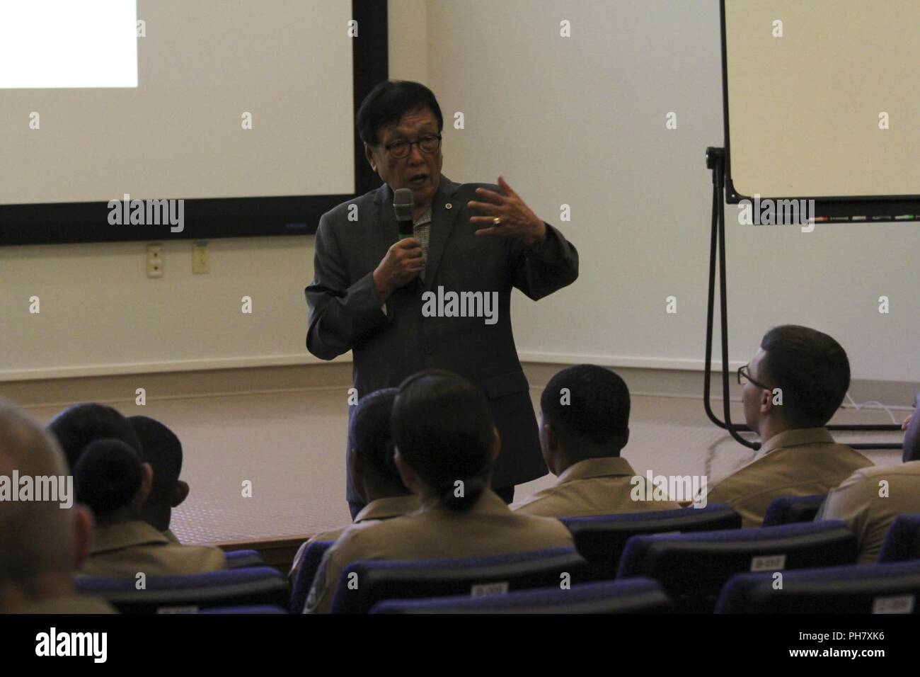 USAG CAMP HUMPHREYS, Korea – Retired U.S. Marine Corps Lt. Col. Mark ...