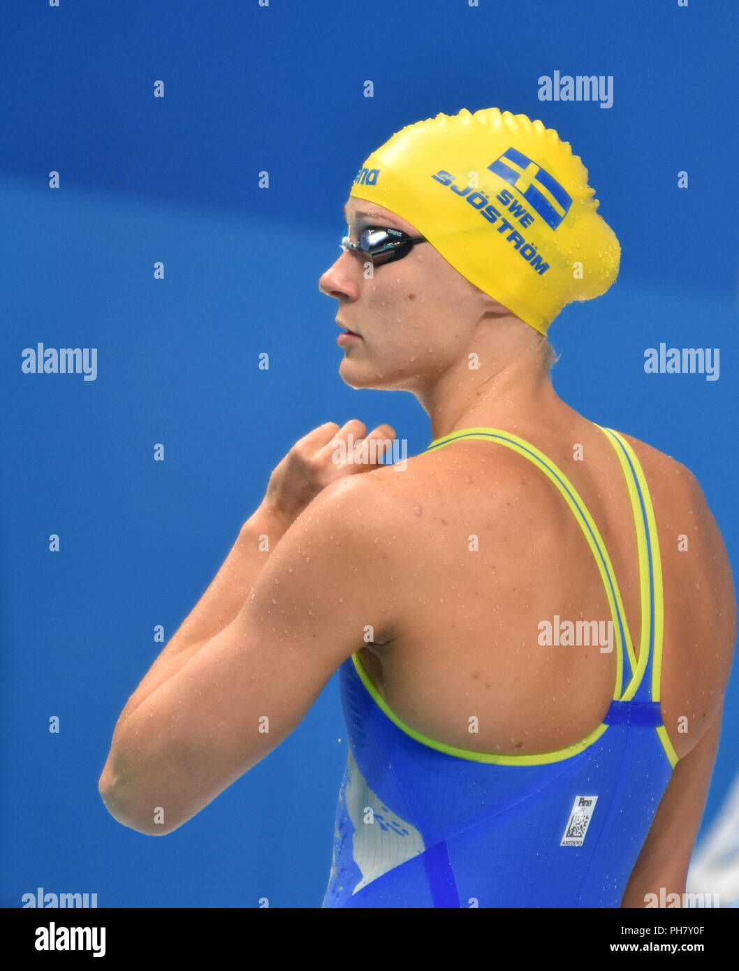 Budapest, Hungary - Jul 28, 2017. Competitive swimmer SJOSTROM Sarah ...