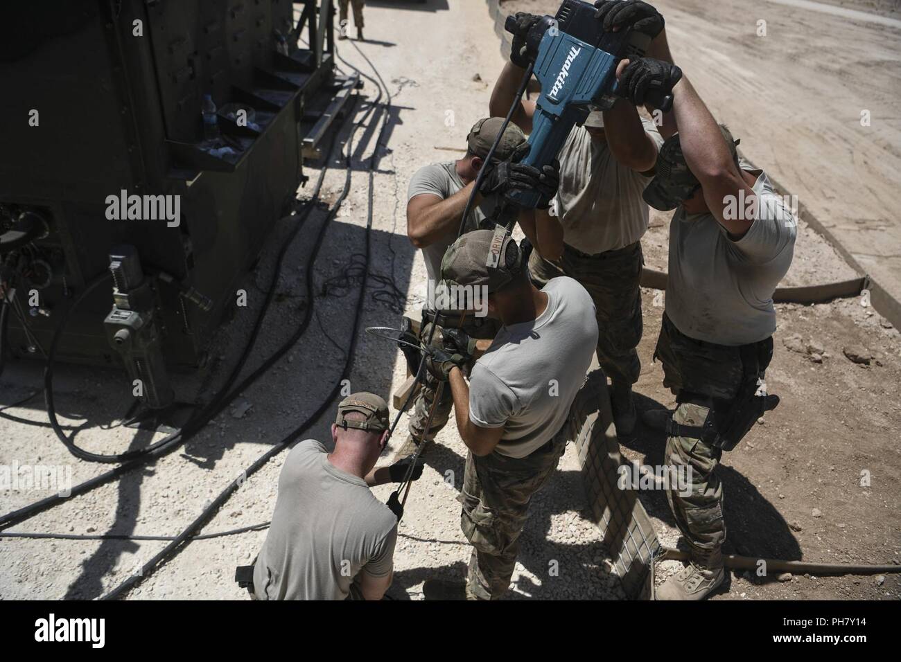U.S. Air Force Airmen assigned to the 727th Expeditionary Air Control ...