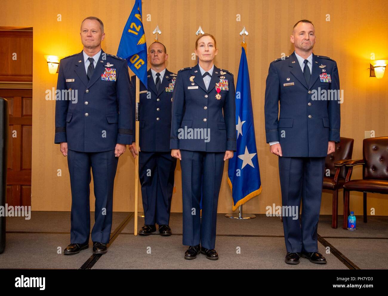 U.S. Air Force Col. Kim Campbell, outgoing commander, 612th Theater ...