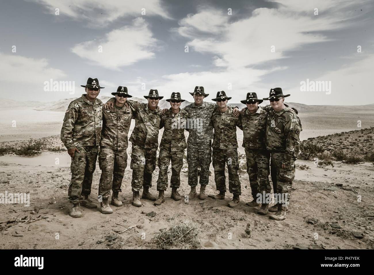Command team assigned to 278th ACR Tennessee Army National Guard, pose ...
