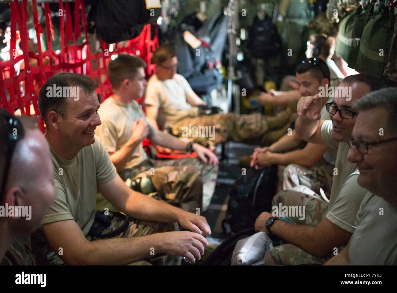 Air National Guardsmen from the 136th Airlift Wing await takeoff June ...