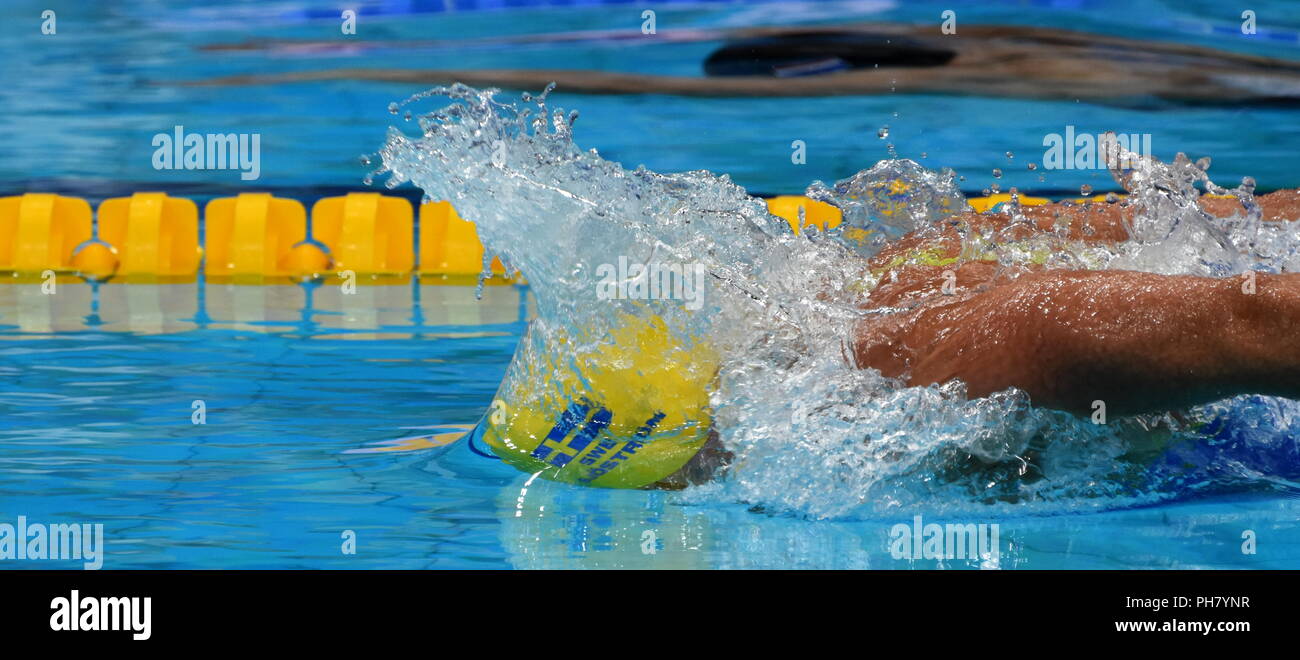 Budapest, Hungary - Jul 28, 2017. Competitive swimmer SJOSTROM Sarah ...