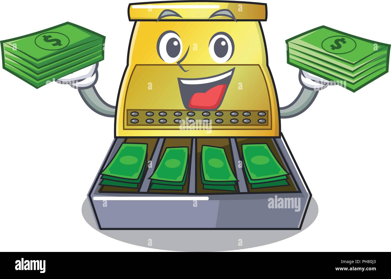 Cash Register Cartoon