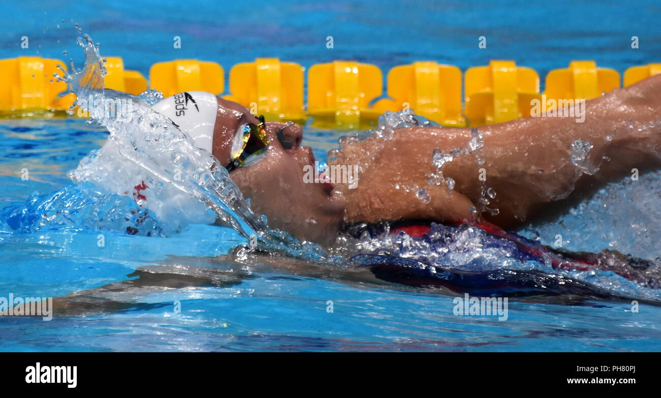 Budapest, Hungary - Jul 28, 2017. Competitive swimmer BAKER Kathleen ...