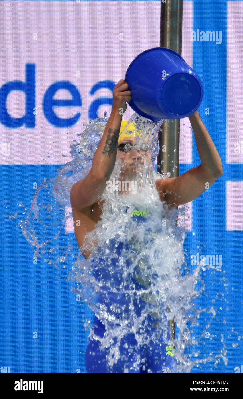 Budapest, Hungary - Jul 28, 2017. Competitive swimmer SJOSTROM Sarah ...