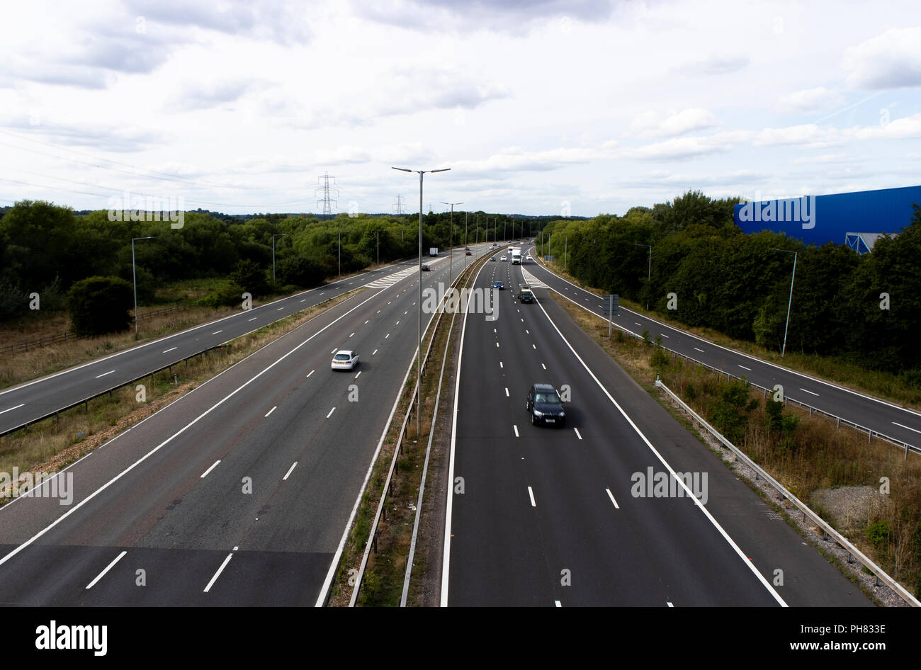 M4 motorway at junction 12, road run between London and Wales and is ...