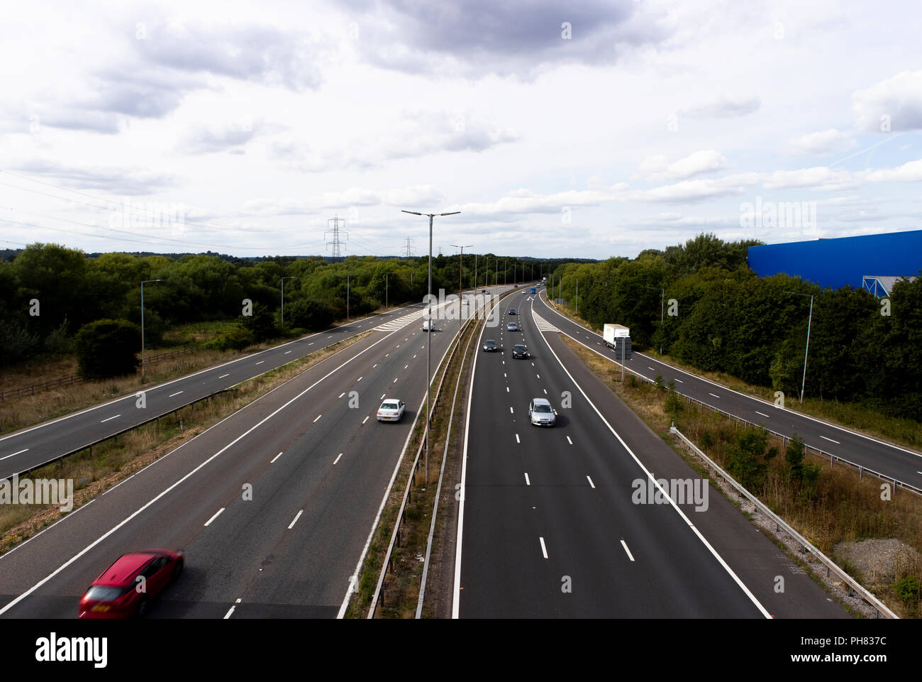 M4 motorway at junction 12, road run between London and Wales and is ...