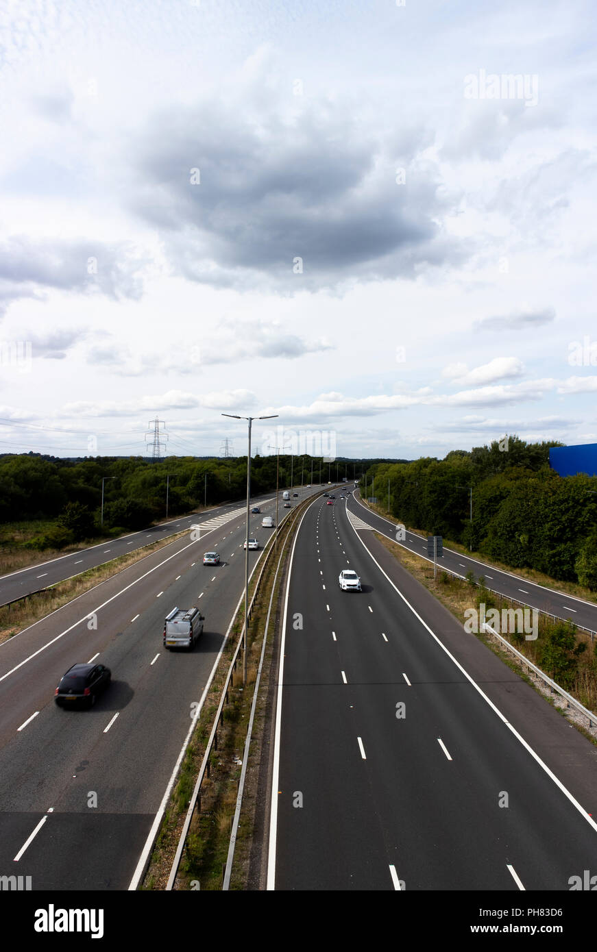 M4 motorway at junction 12, road run between London and Wales and is ...