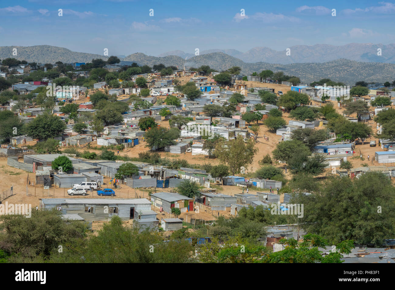 Shacks, shantytown, township, Katutura, Windhoek, Namibia Stock Photo ...