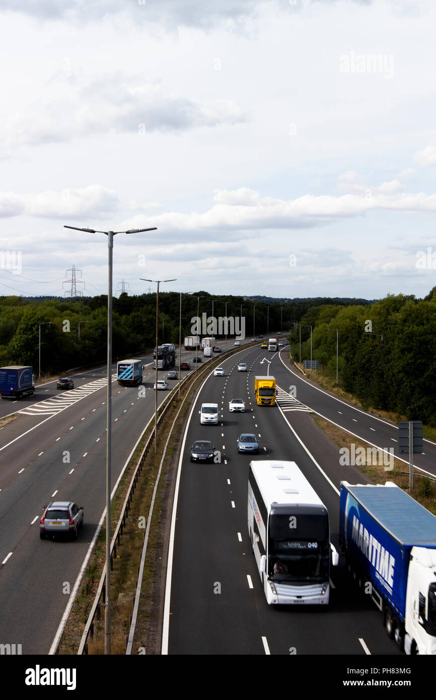 M4 motorway at junction 12, road run between London and Wales and is ...