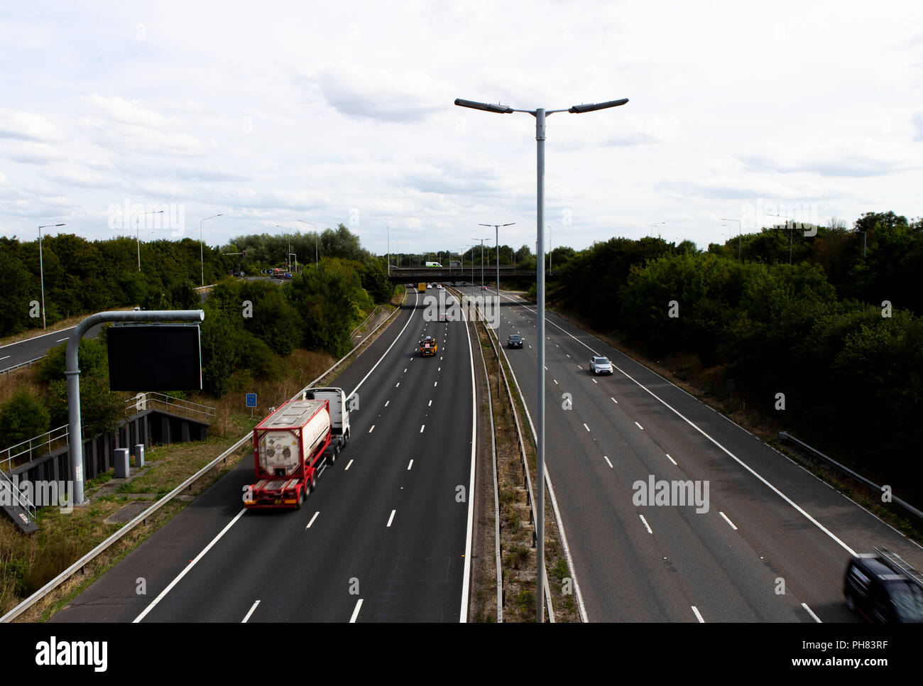 M4 motorway at junction 12, road run between London and Wales and is ...